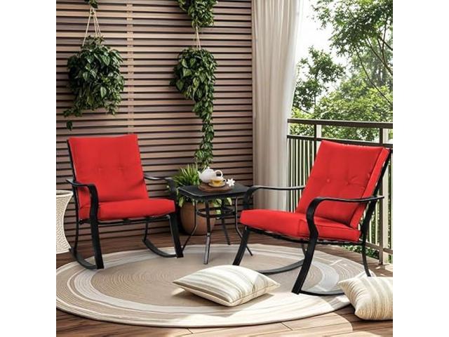 Click here for Incbruce 3 Piece Patio Bistro Set Outdoor Rocking... prices