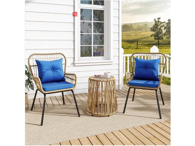 Click here for YITAHOME 3-Piece Wicker Bistro Set Outdoor Patio F... prices