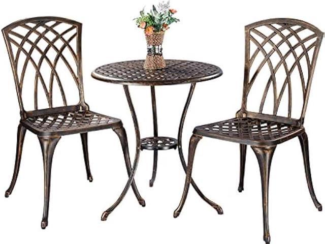 Click here for Bistro Set 3 Piece Cast Aluminum Patio Furniture S... prices