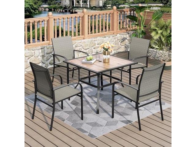 Click here for Outdoor Patio Dining Set 5 Piece Furniture Set wit... prices