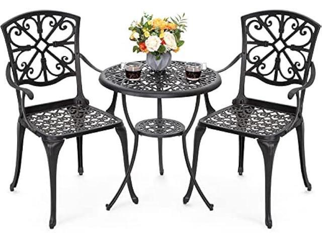 Click here for NUU GARDEN 3 Piece Outdoor Bistro Set Cast Aluminu... prices