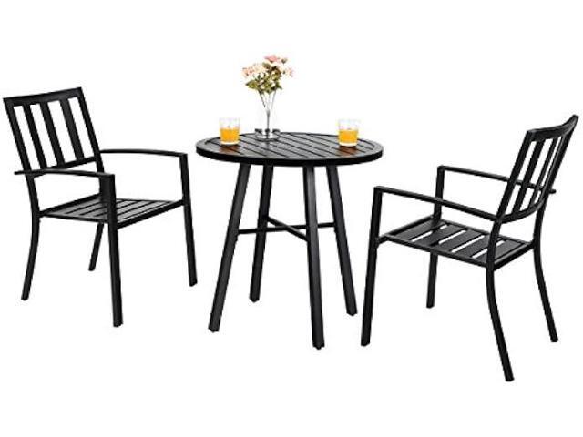 Click here for PHI VILLA 3 Piece Outdoor Patio Bistro Dining Set... prices