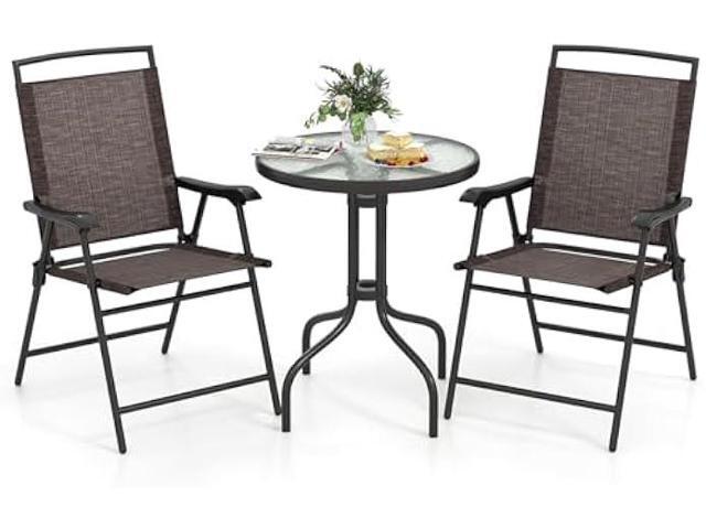 Click here for Giantex Patio Dining Set with 2 Patio Folding Chai... prices