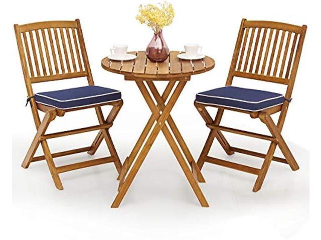 Click here for Giantex 3Pcs Patio Bistro Set  Wood Folding Table... prices