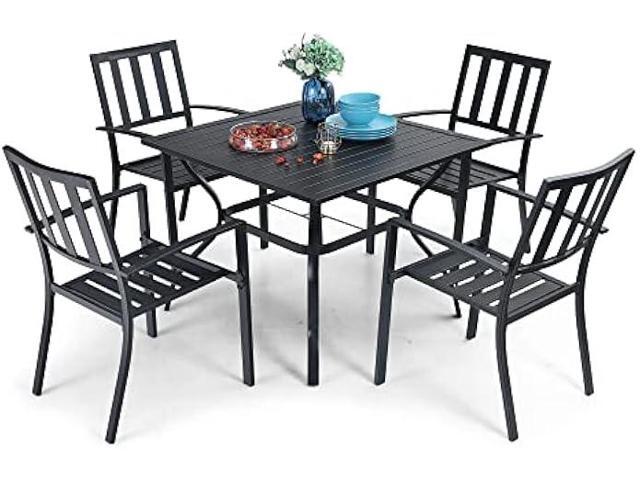 Click here for PHI VILLA 5 Piece Outdoor Dining Table Set for 4... prices