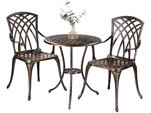 Click here for Bistro Set 3 Piece Rustproof Cast Aluminum Patio F... prices