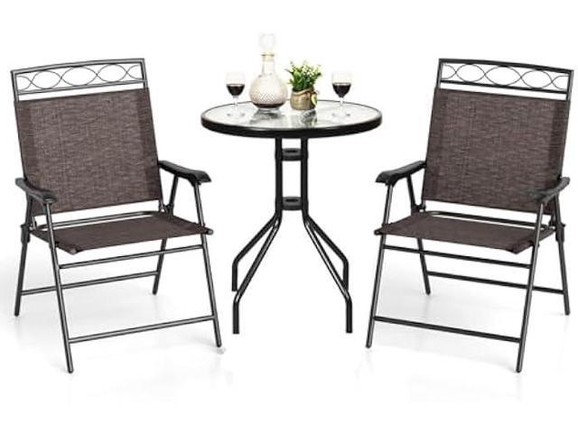 Click here for DORTALA 3-Piece Outdoor Indoor Bistro Conversation... prices