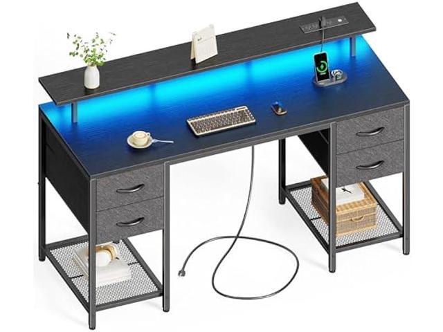 Click here for Huuger 55 inch Computer Desk with 4 Drawers  Gamin... prices