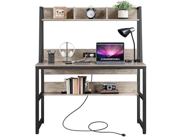Click here for Yaheetech Home Office 47 Inch Writing Desk with Po... prices
