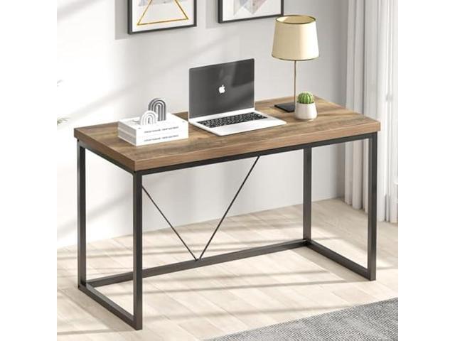 Click here for FOLUBAN Modern Home Office Desk  Rustic Wood and M... prices