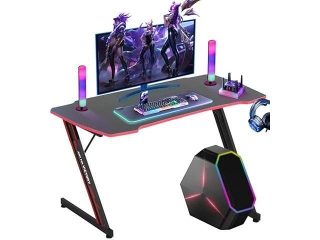 Click here for 39 Inch Z-Shaped Computer Desk with Headset Hook -... prices