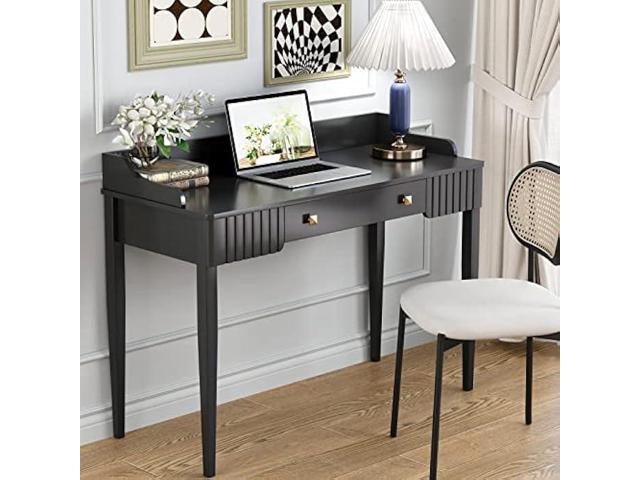Click here for Black Vanity Desk Modern Computer Desk with Drawer... prices