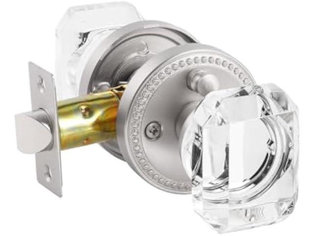 Click here for Satin Nickel Knobs Crystal Door Knob Interior Brus... prices