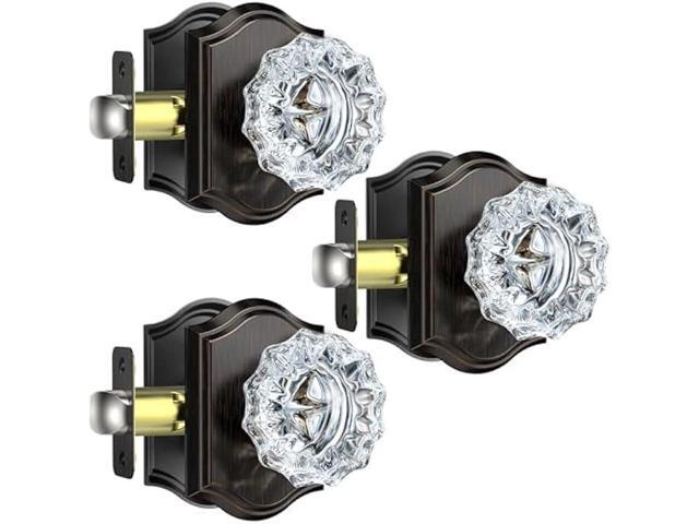 Click here for 3 Pack Crystal Door Knobs - Vintage Glass Crystal... prices