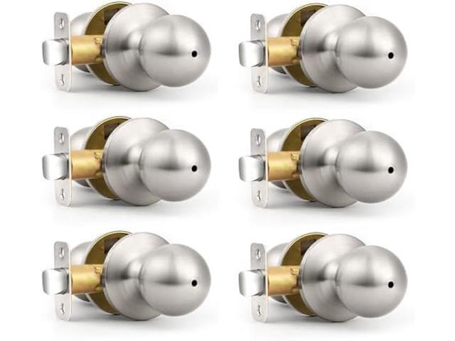 Click here for Probrico Brushed Nickel Door Knob Without Key Priv... prices