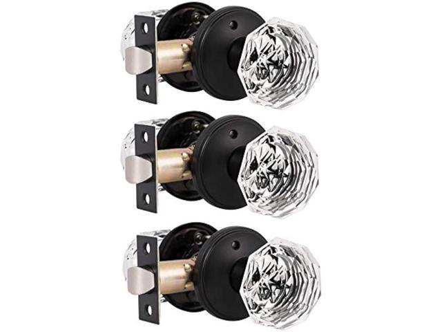 Click here for Gobrico 4 Pack Crystal Doorknobs Interior Door Har... prices