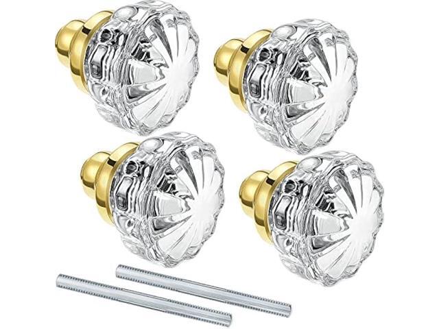 Click here for Amylove 2 Set Glass Door Knobs Mortise Style Flute... prices