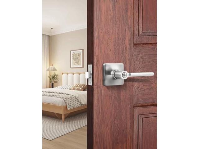 Click here for Mengico 1 Pack Privacy Door Handle  Satin Nickel K... prices