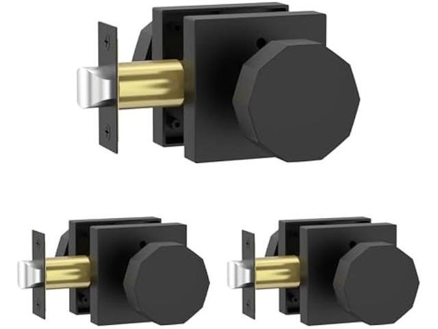 Click here for Amerdeco 3 Pack Privacy Door Knobs Matte Black Doo... prices