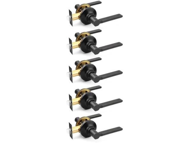 Click here for Mengico 5 Pack Matte Black Interior Door Knob  Hea... prices