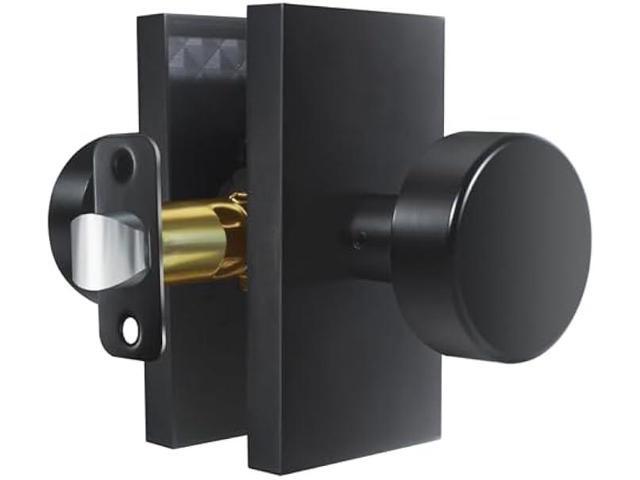 Click here for Matte Black Zinc Alloy Passage Door Knob  Round Le... prices