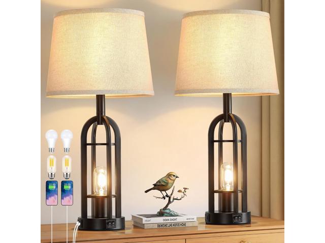 Click here for Black Table Lamps for Living Room Set of 2 - Farmh... prices