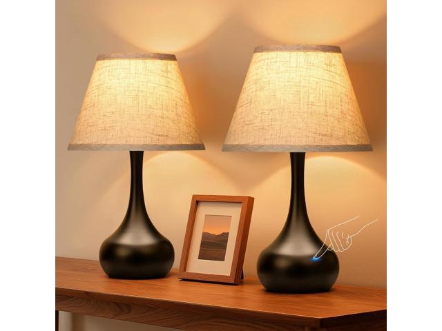 Click here for Touch Table Lamp for Bedroom Set of 2  3-Way Dimma... prices