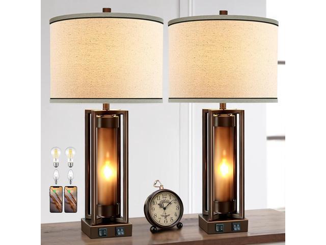 Click here for Rustic Table Lamps for Living Room Set of 2 with U... prices