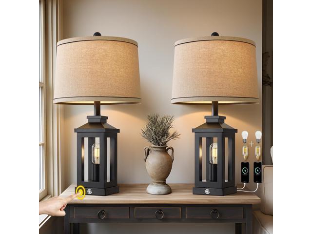 Click here for 23.75 Retro Farmhouse Black Table Lamp for Living... prices