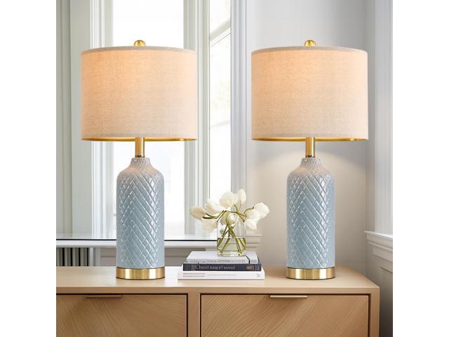 Click here for 24.25 Modern Ceramic Blue Table Lamps Set of 2 for... prices