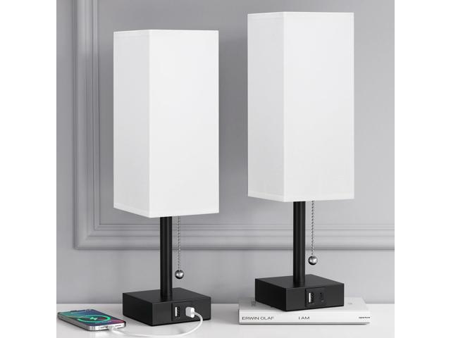 Click here for Bedside Table Lamps Set of 2 - Small White Bedroom... prices