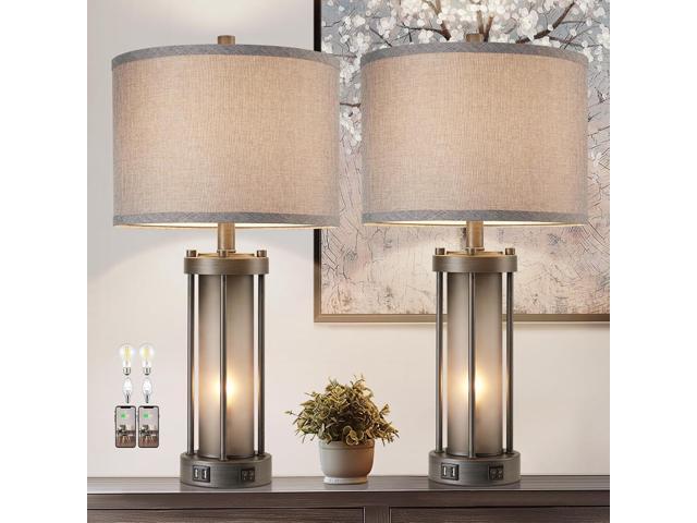 Click here for Set of 2 Rustic Table Lamps for Living Room with 2... prices