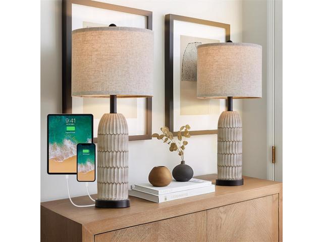 Click here for OYEARS 26.5 Table Lamps Set of 2 - Bedside Lamp wi... prices