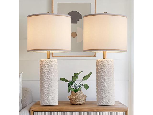 Click here for 27 Farmhouse Bedside Table Lamp Set of 2  White Mo... prices