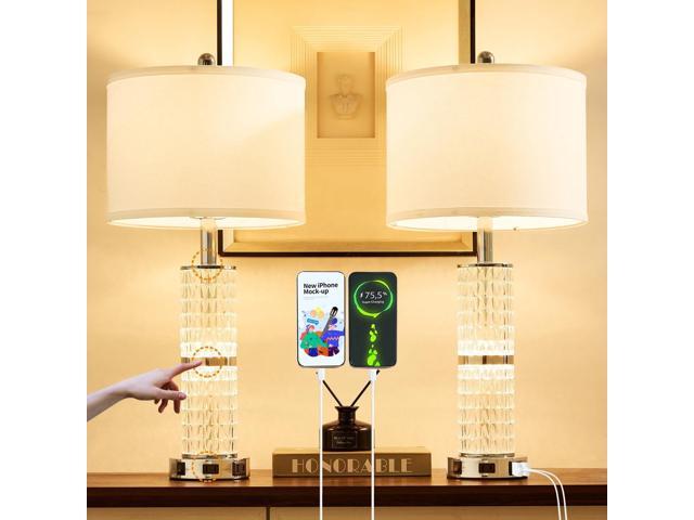 Click here for Crystal Table Lamp Set of 2  Modern Touch Lamp wit... prices