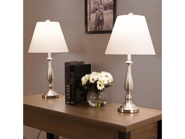 Click here for Brushed Steel Table Lamps - Set of 2 Traditional A... prices