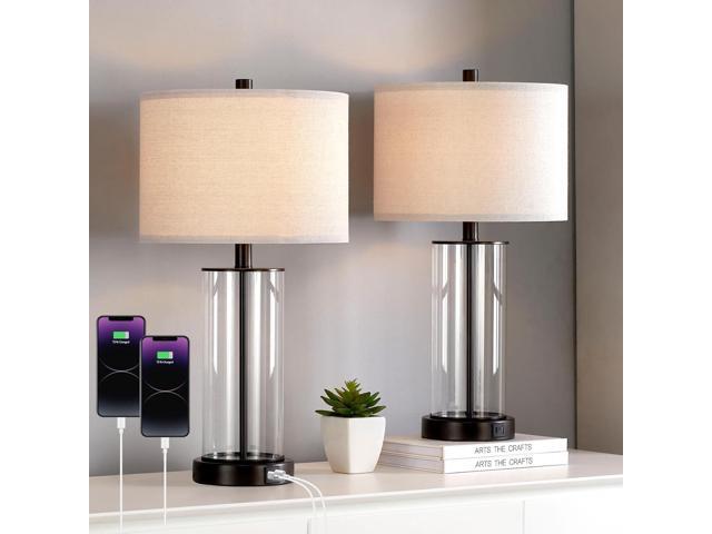 Click here for KAWOTI 23 Clear Glass Table Lamp Set of 2 Bedroom... prices
