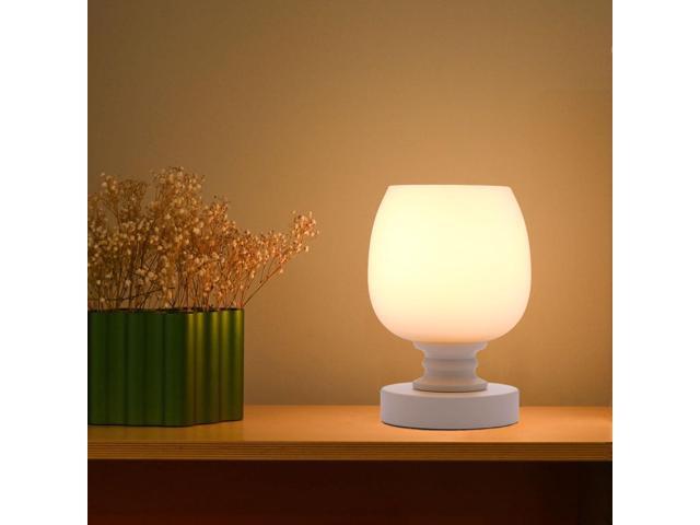 Click here for Touch Bedside Table Lamp Set of 2 Milky White Glas... prices
