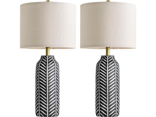 Click here for BOBOMOMO 26 Farmhouse Black Table Lamps Set of 2 R... prices