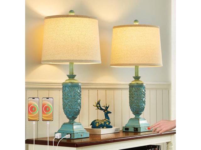 Click here for 26.5 Farmhouse Table Lamp Set of 2  3-Way Dimmable... prices