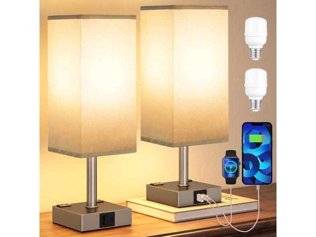 Click here for aooshine Dark Grey Touch Lamps Set of 2 - Nightsta... prices