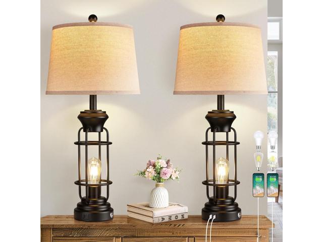 Click here for Black Table Lamps Set of 2  28.5 Farmhouse Lamps f... prices