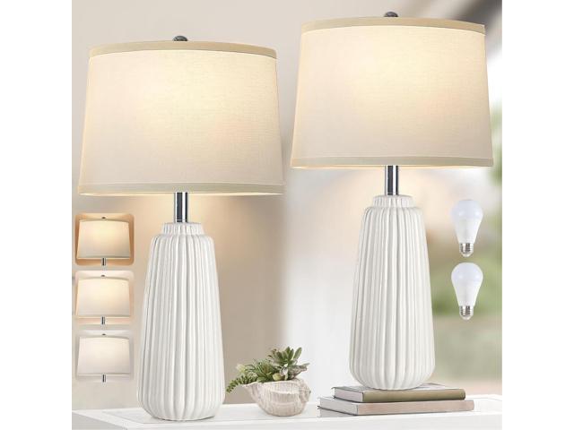 Click here for Ceramic Table Lamps Set of 2  25Inch Modern White... prices