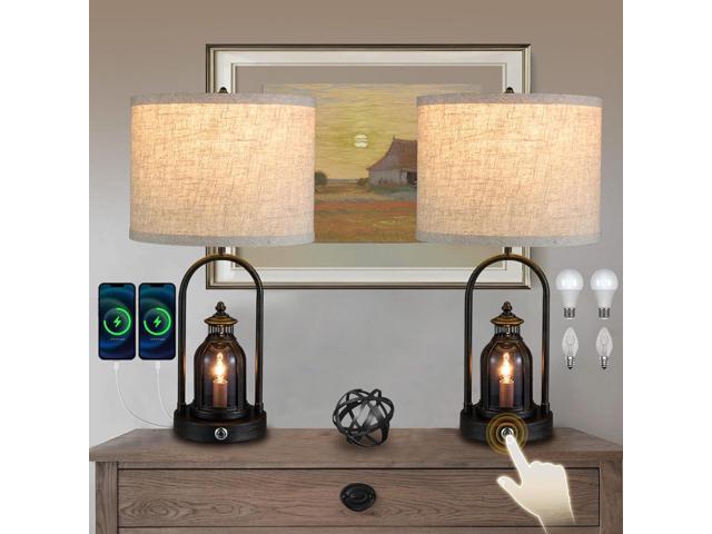 Click here for Farmhouse Lantern Table Lamps for Living Room Set... prices