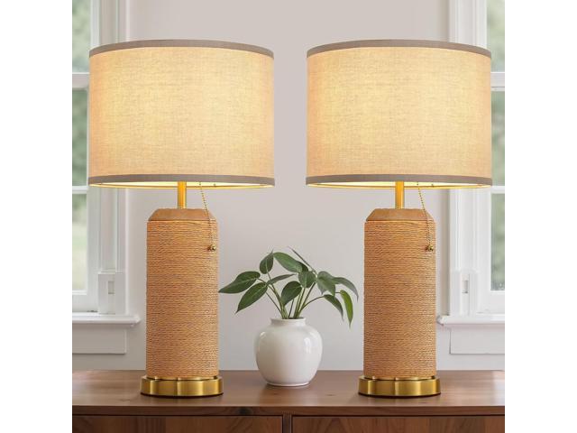 Click here for Modern Rattan Table Lamps Set of 2-22.4 Boho Night... prices