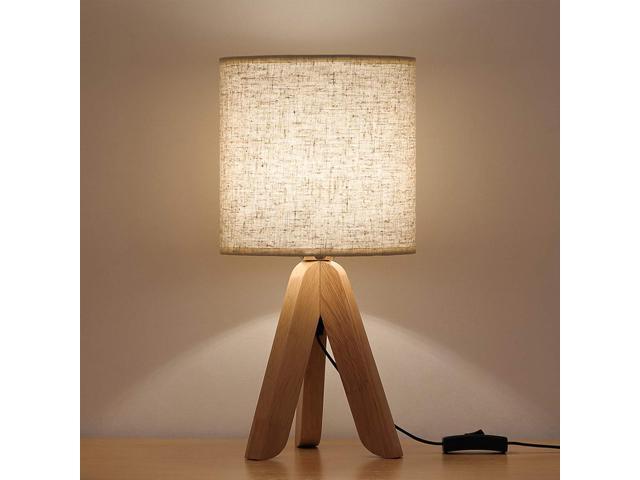 Click here for HAITRAL Small Bedside Table Lamp - Wooden Tripod N... prices
