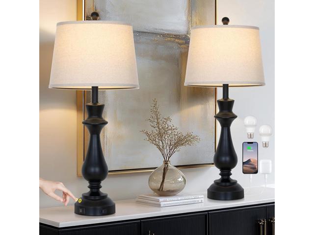 Click here for Modern Black Table Lamps Set of 2 for Living Room... prices