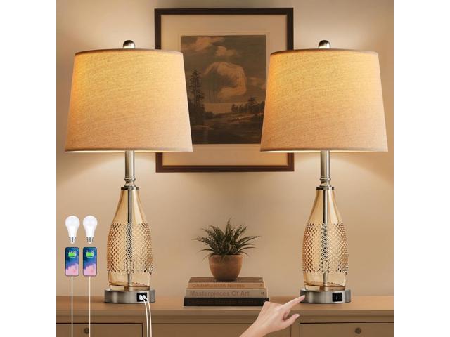 Click here for 27 Glass Table Lamps for Bedrooms Set of 2  Modern... prices