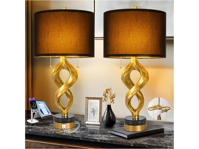 Click here for Sculptural Table Lamp Set of 2 for Bedroom  26 Gol... prices