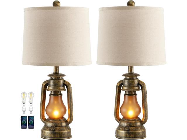 Click here for RORIANO Set of 2 Farmhouse Lantern Table Lamps for... prices
